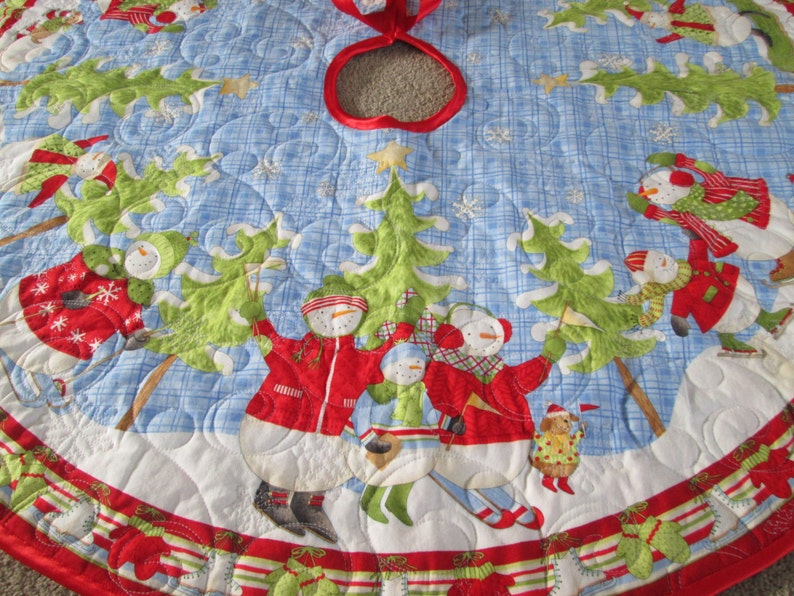 Christmas Tree Skirt Snowman Tree Skirt Christmas Stocking - Etsy