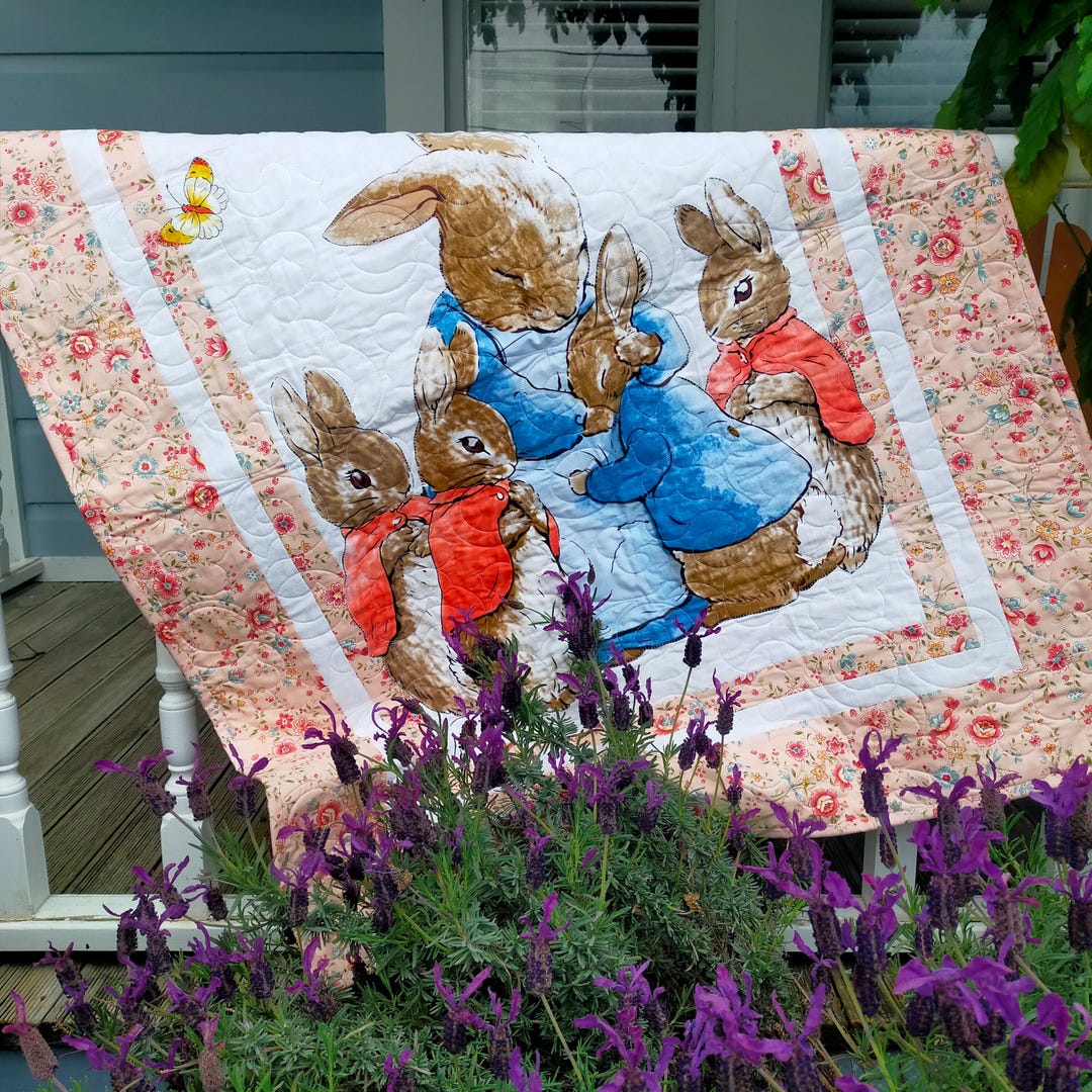 Baby Girl Quilt With Peter Rabbit, Personalization and Bedding Set ...