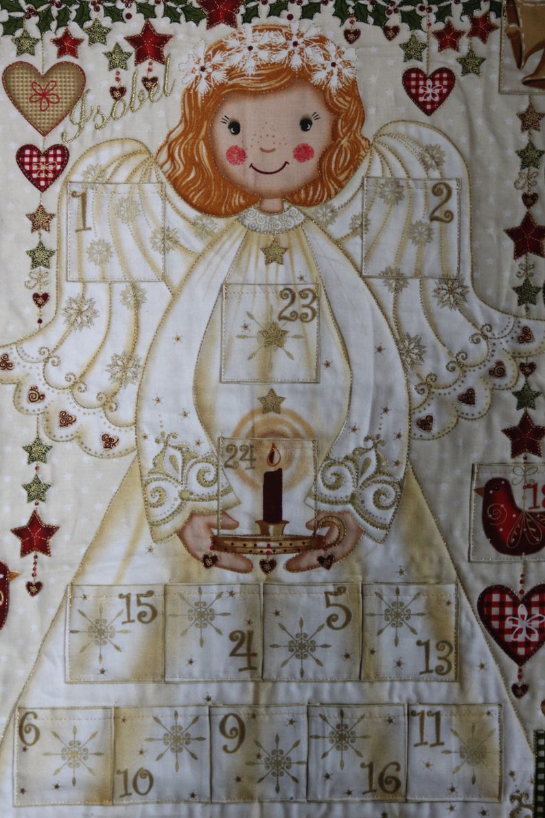 Advent Calendar Christmas Angel Christmas Decoration Holiday - Etsy