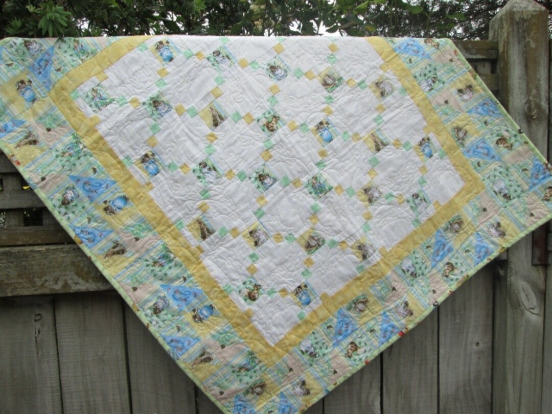 Beatrix Potter Baby Quilt, Peter Rabbit Patchwork, Cotton - Etsy