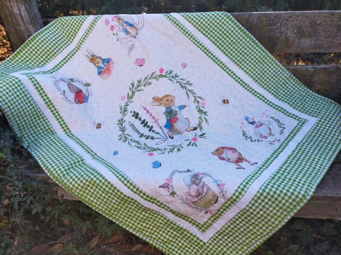 Peter Rabbit Baby Quilt Beatrix Potter Nursery Decor Baby - Etsy
