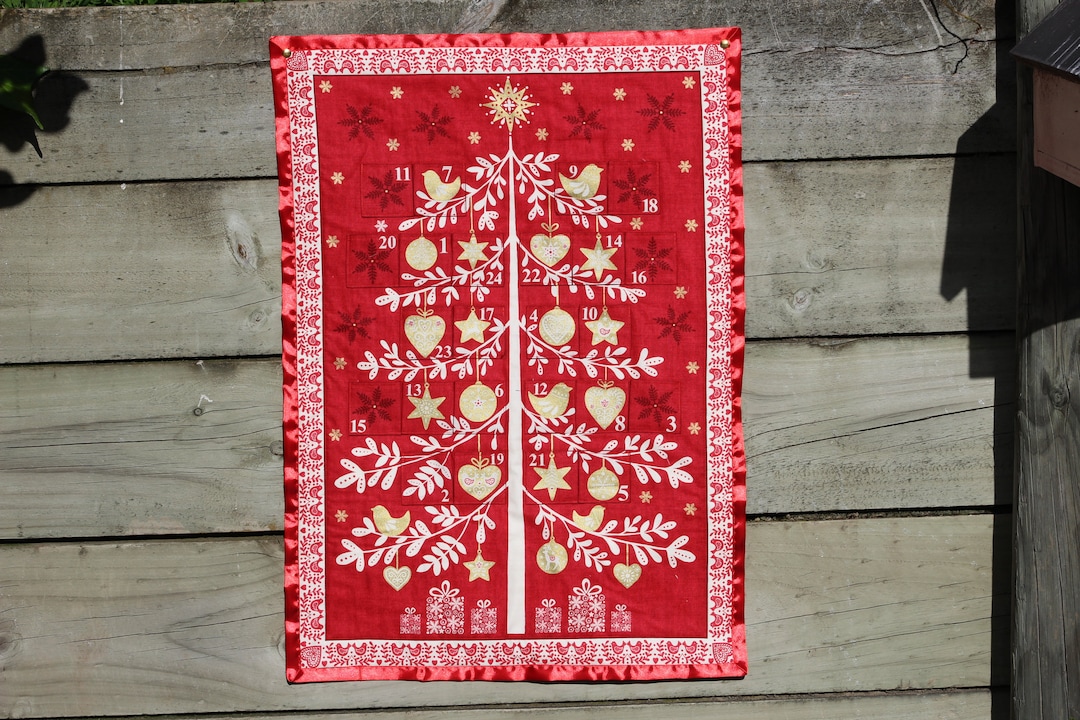 Christmas Tree Advent Calendar, Personalized Option, With Pockets and ...