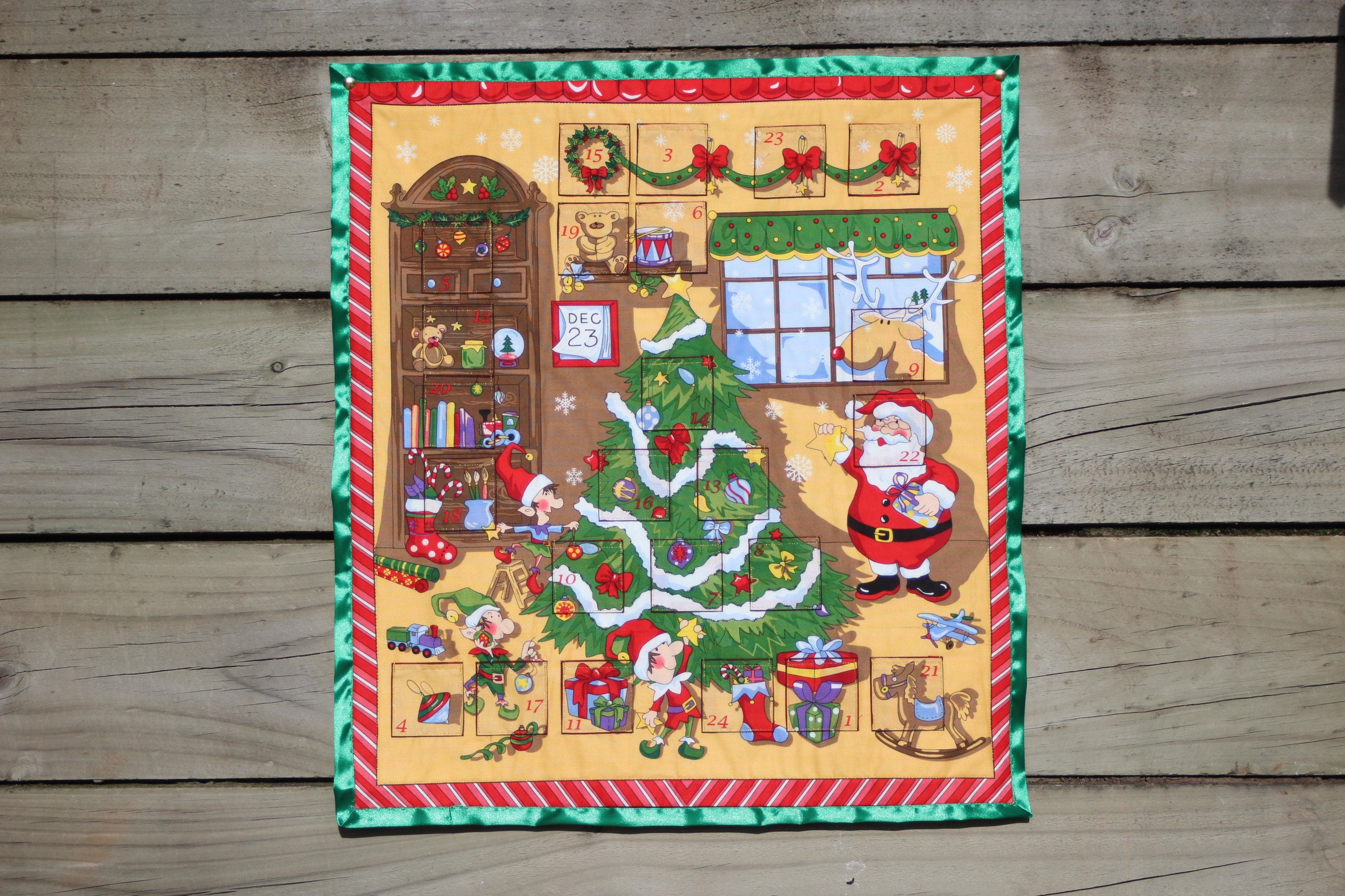 Christmas Advent Calendar Santa's Workshop, Christmas Decoration ...