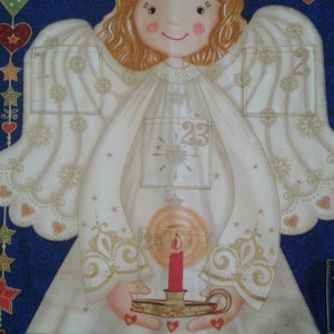Angel Advent Calendar for Christmas, With Hanging Sleeve. Personalized ...