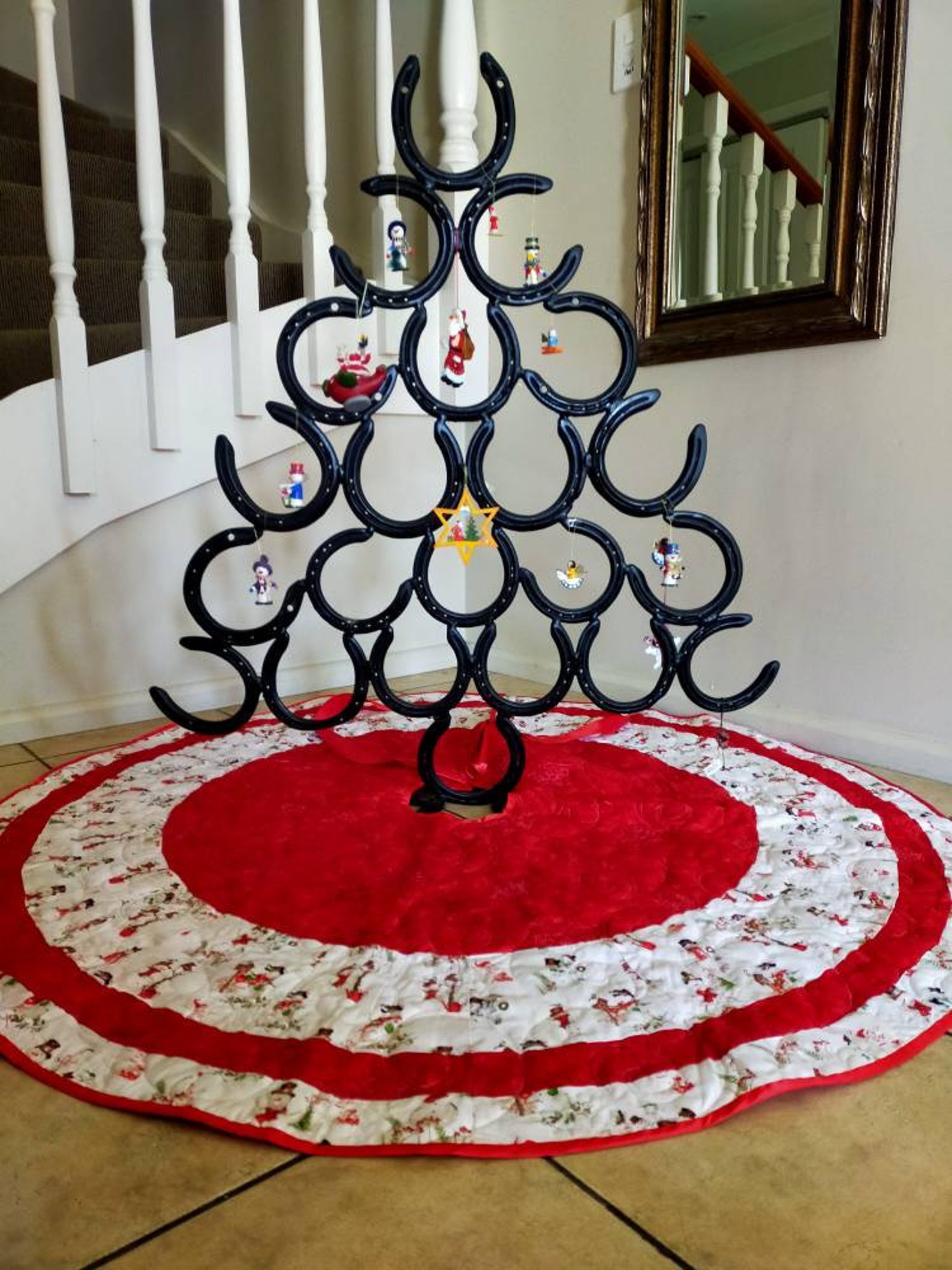 Snowman Christmas Tree Skirt Personalize Options 3 Sizes - Etsy