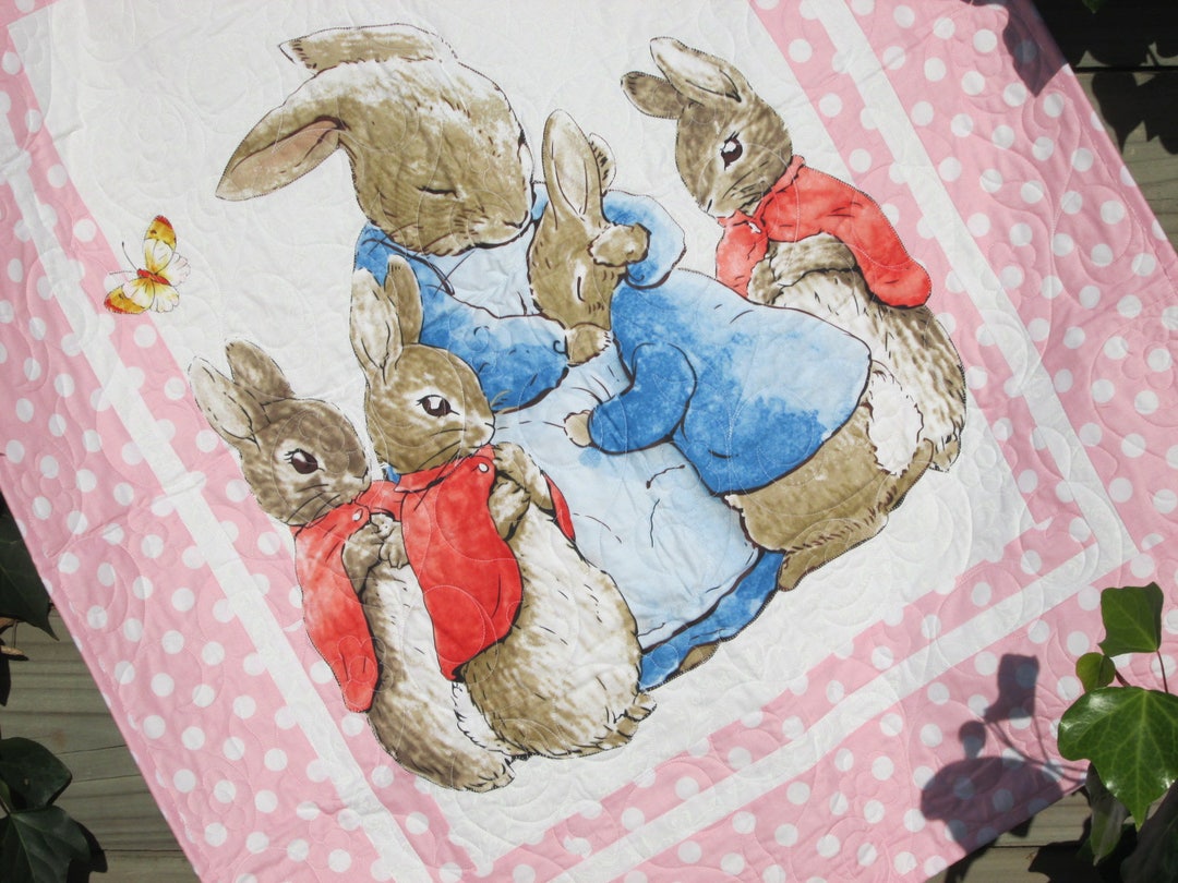 Baby Girl Quilt With Peter Rabbit, Personalization and Bedding Set ...