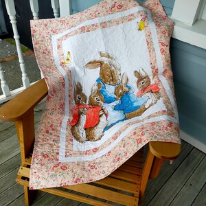 Baby Girl Quilt With Peter Rabbit, Personalization and Bedding Set ...