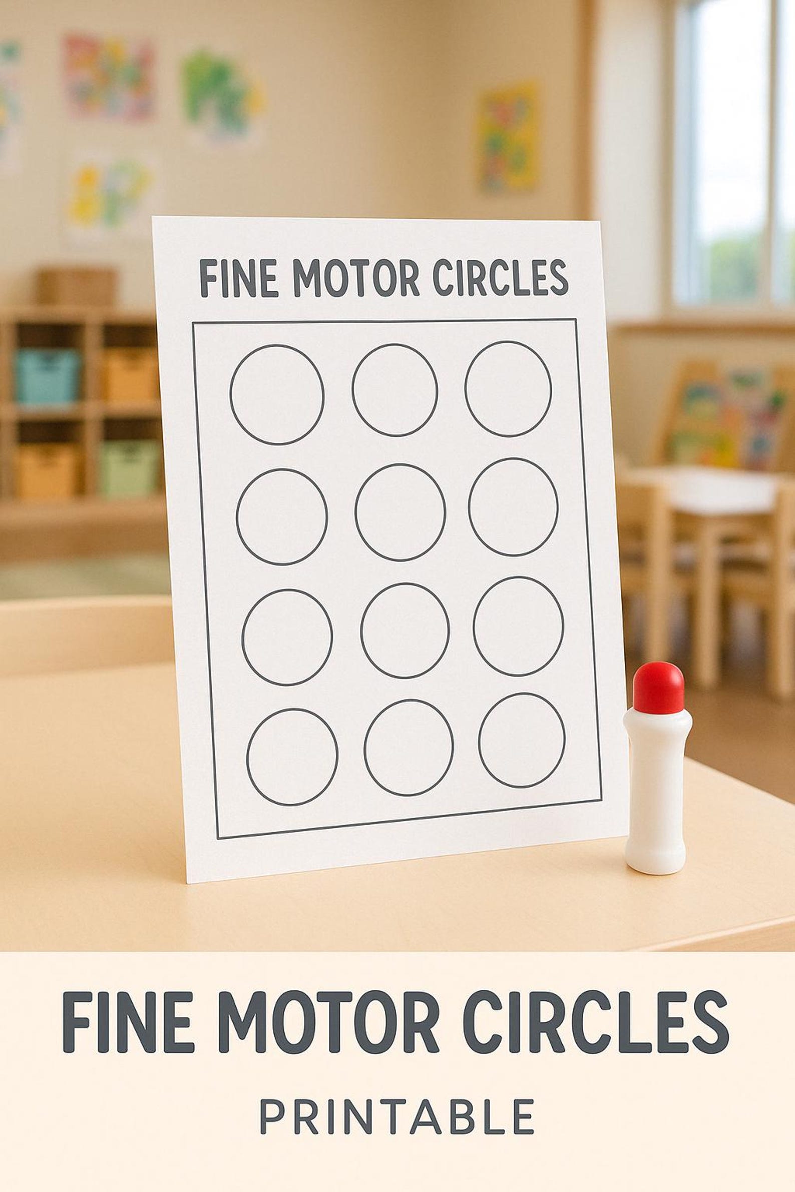 Fine Motor Circles Activity: Toddler & Preschool Printable (PDF) - Etsy