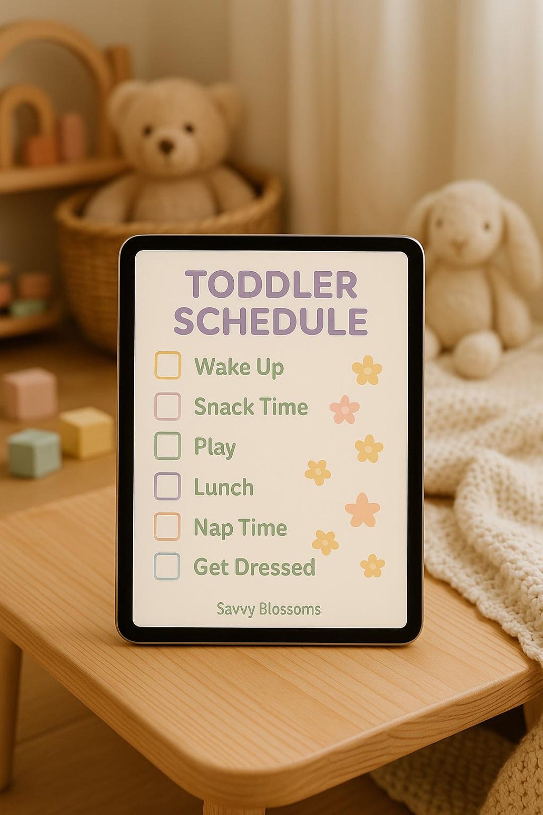 Printable Toddler Daily Schedule | Montessori-inspired | Encourages ...