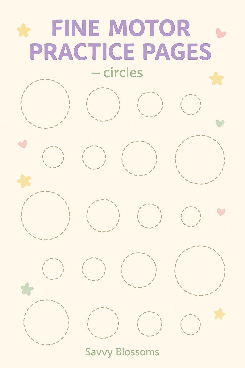 Fine Motor Activity Circles Printable | Dot Marker, Pom Pom, Tracing ...