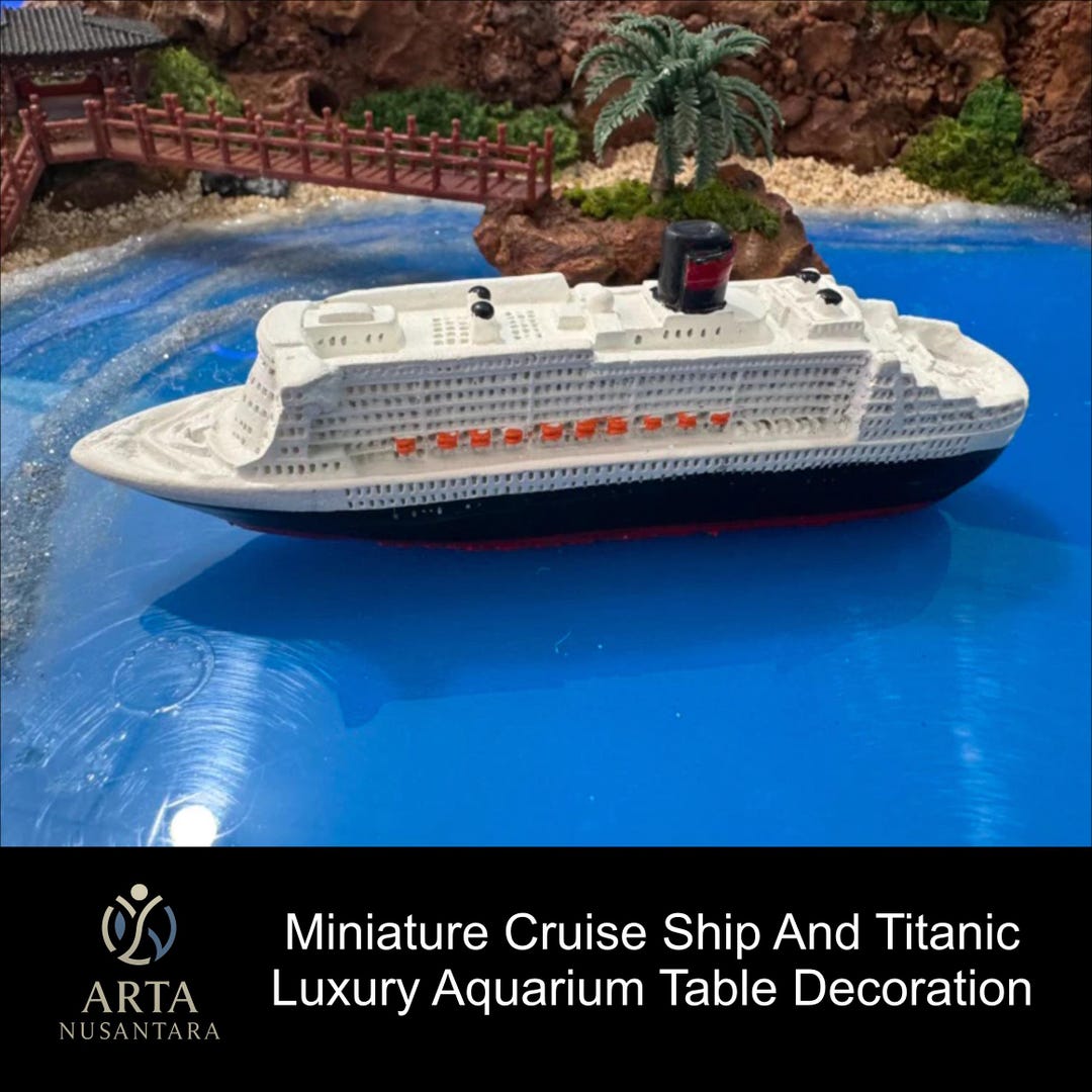 Luxury Cruise Ship Miniature, Titanic Desk Decor, Aquarium Ornament ...