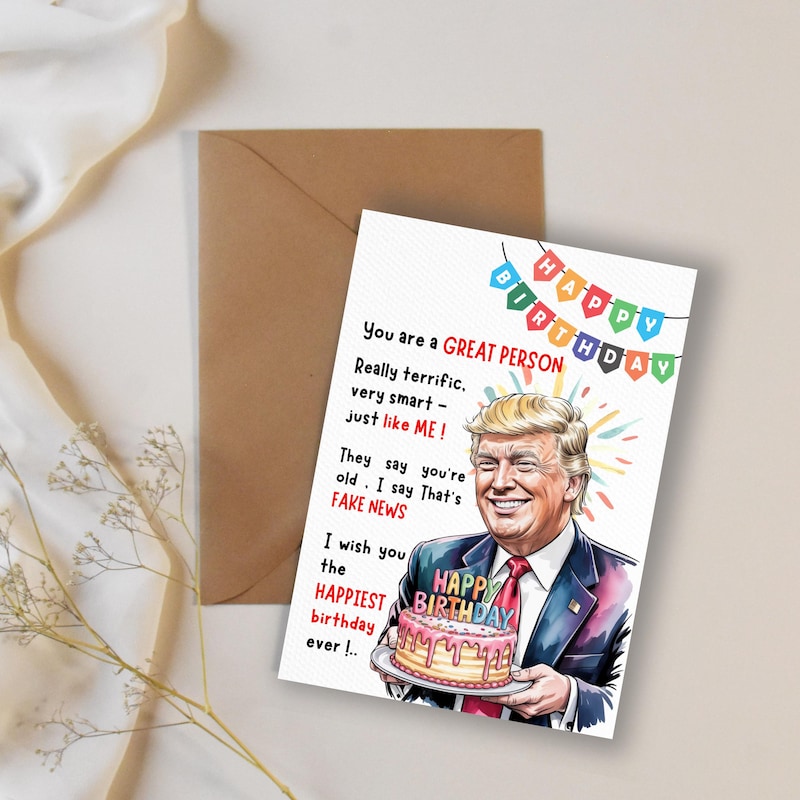 Personalized Donald Trump Birthday Card - Etsy
