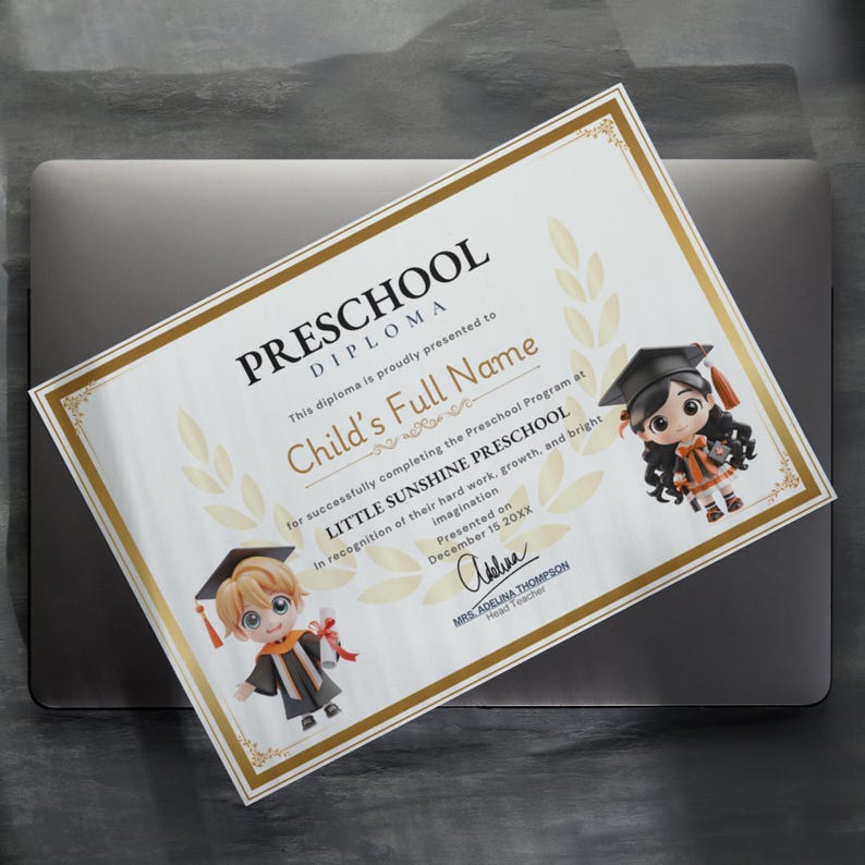 Editable Certificate of Achievement Canva Template – Digital Award ...