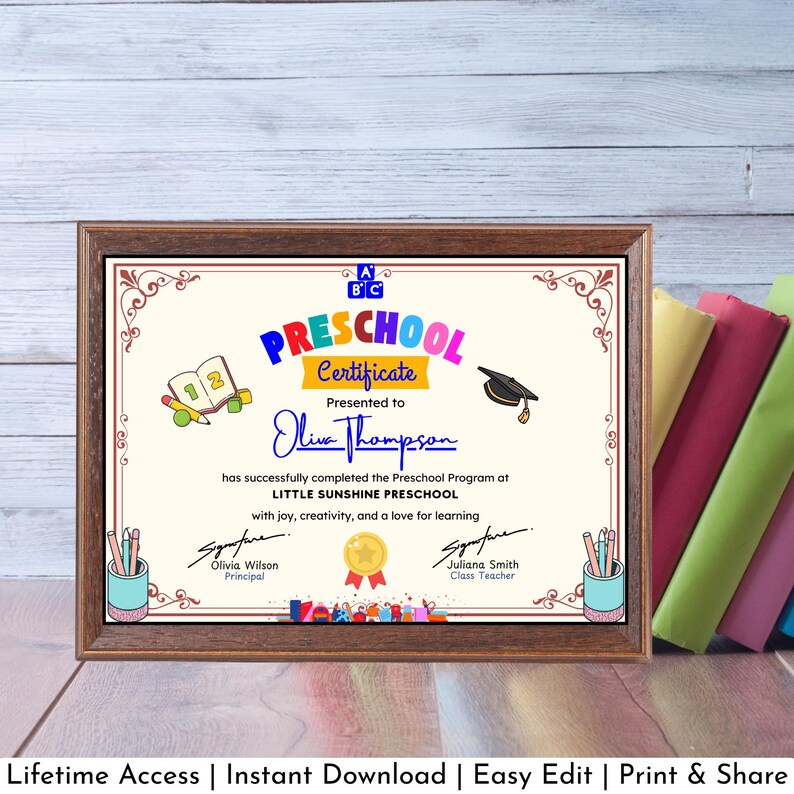 Editable Achievement Certificate Template: Printable Award for Students ...