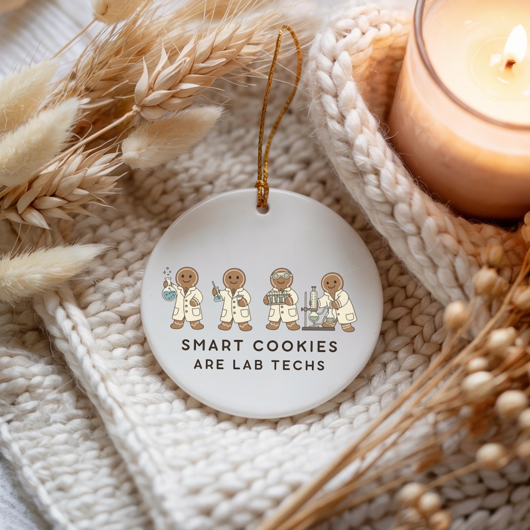 Science Christmas Gingerbread Ornament, Science Lover Gift, Gingerbread ...