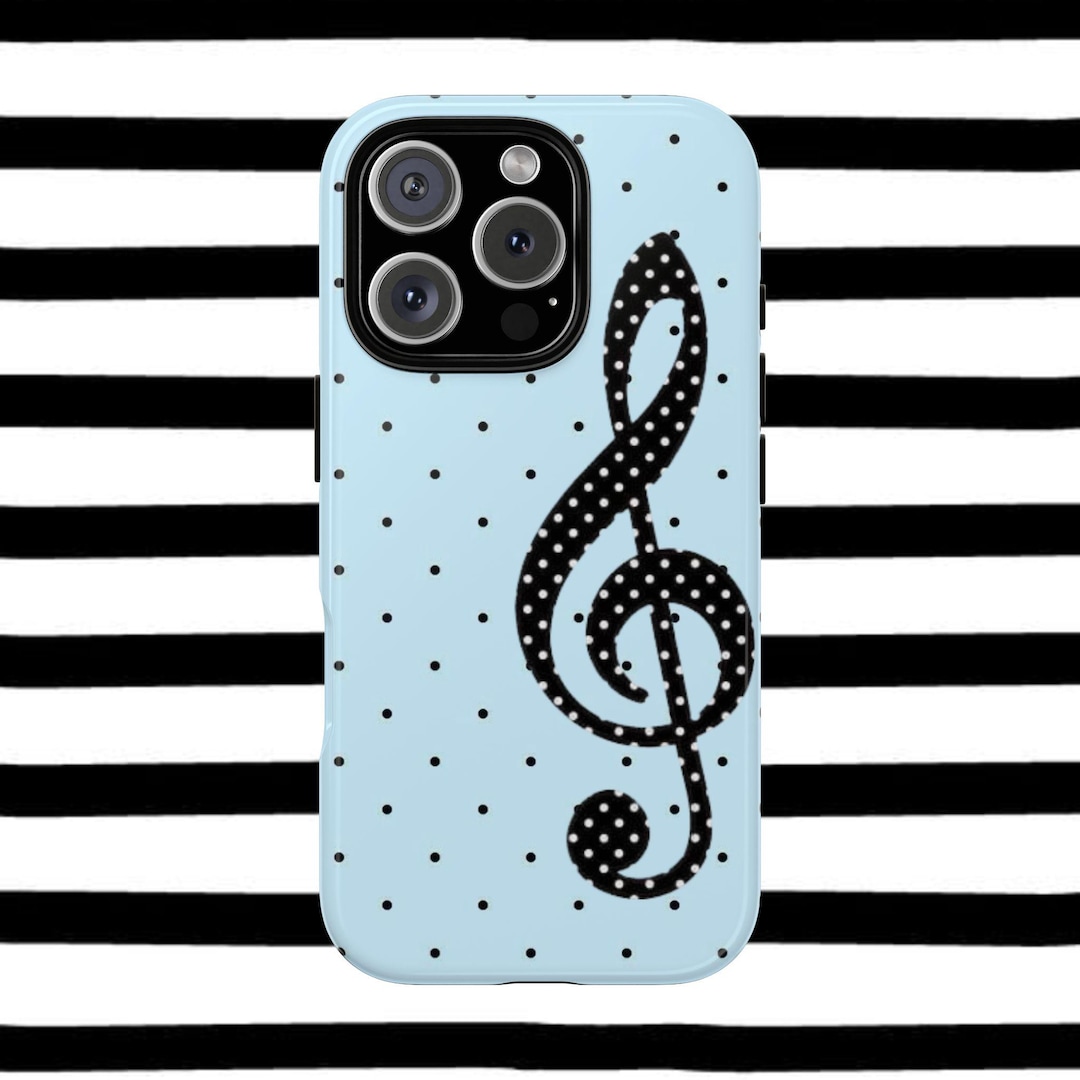 SWEET MELODY - Cute Polka Dot Treble Clef iPhone Case - Etsy