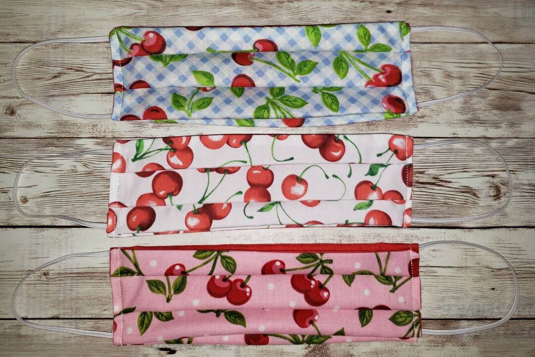 New Cherry Cherries Fruit Reusable Fabric Face Dust Mask Cotton Two ...