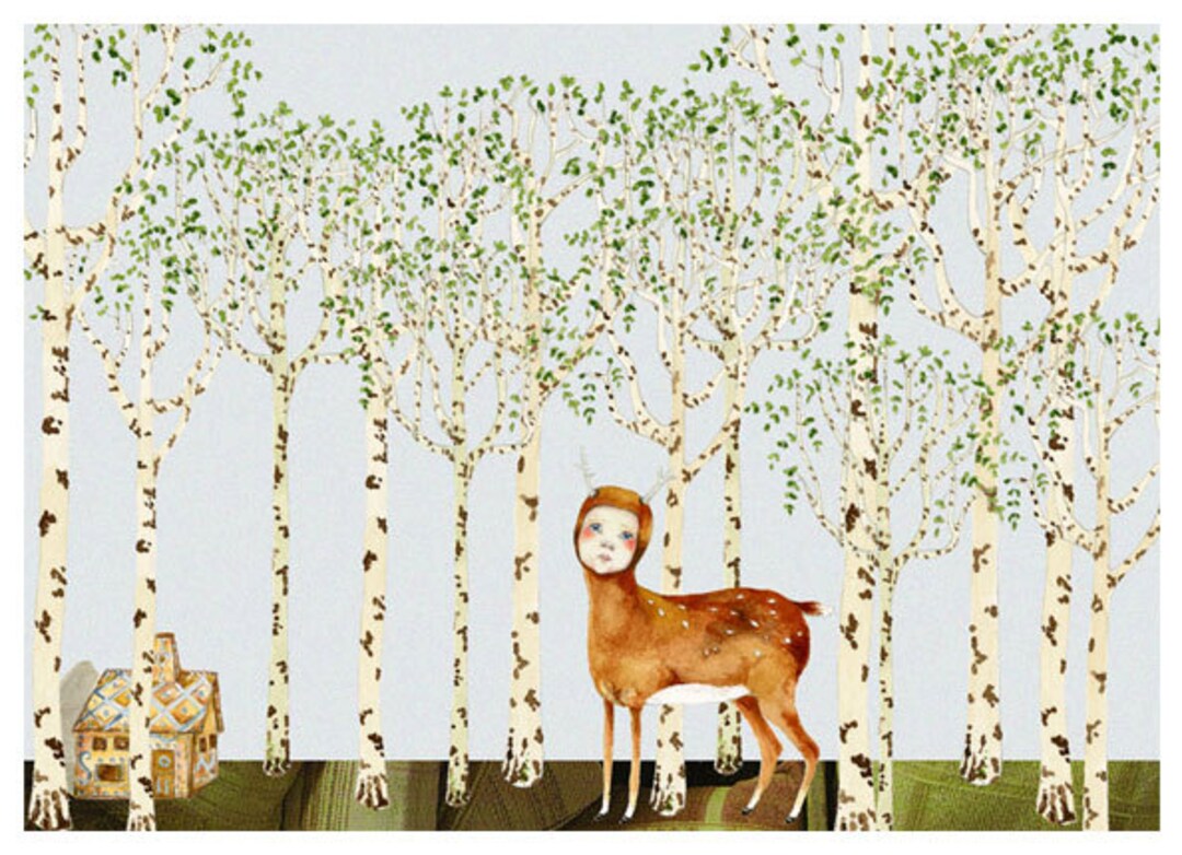 Hansel Fawn Print Little Fawn Hansel Illustration 8x11 - Etsy