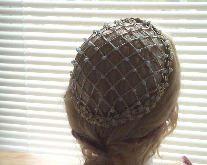 Princess Bride Cap Renaissance Corded Newgold Soft Wired Snood ...