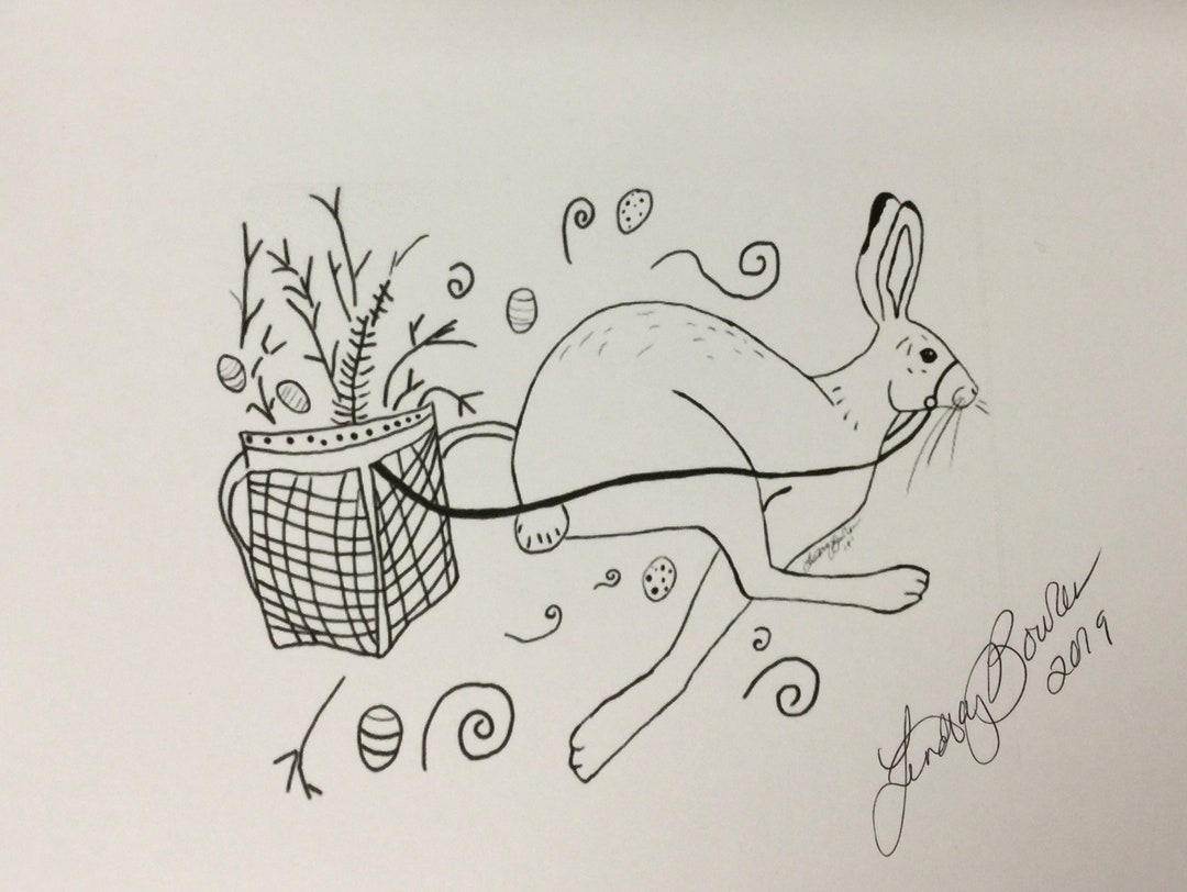 The Great Easter Race - Rug Hooking Pattern by Artist Lindsay Bowles - Etsy