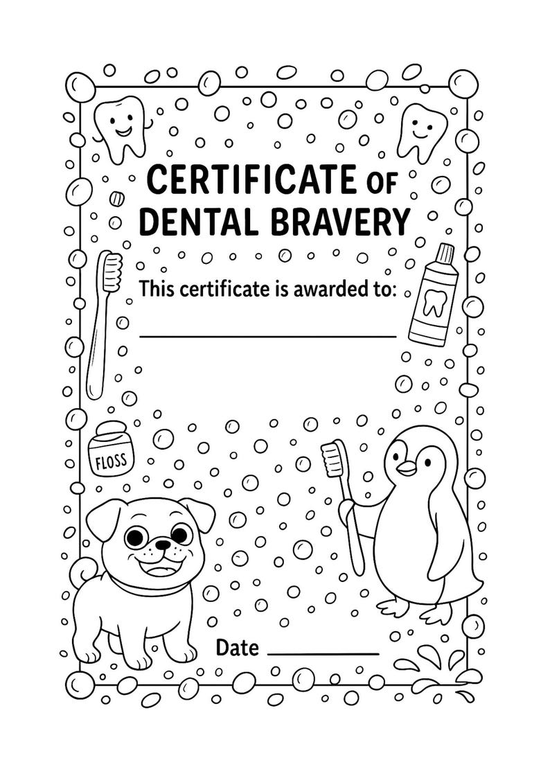 Childrens 1st Dental Coloring and Activity Book- Dalbert the Pugs First ...