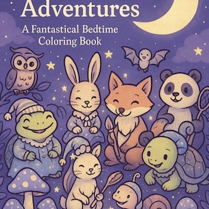 Bedtime Coloring Book for Kids Printable Story & Color Pages - Etsy