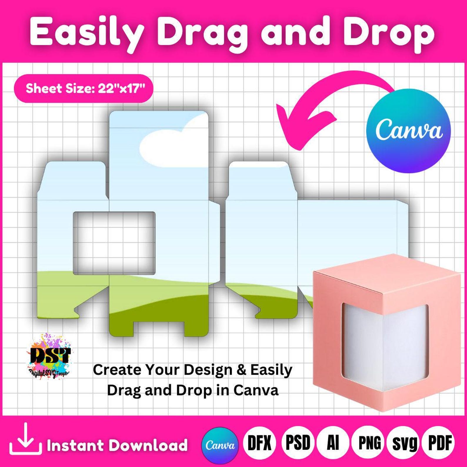 15oz Mug Box Template, Mug Holder Template, Mug Box Template With ...