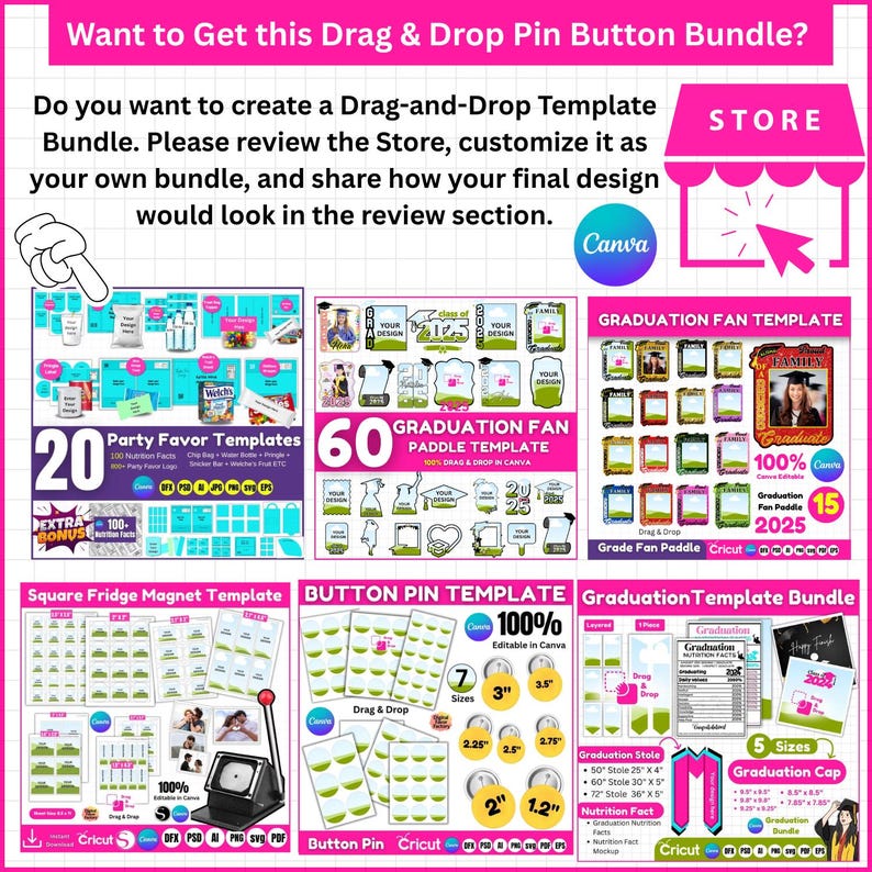 2026 Graduation Paddle Fan Template Bundle, 2026 Grad Fans Template ...