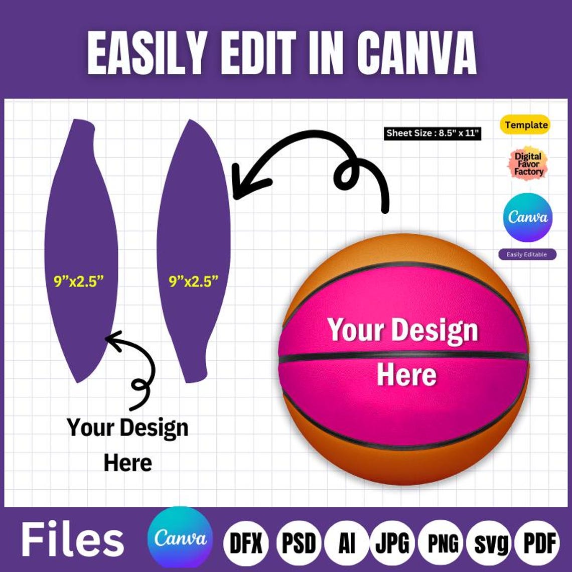 Size 7 Basketball Panel Template Svg, Blank Basketball Panel Template ...