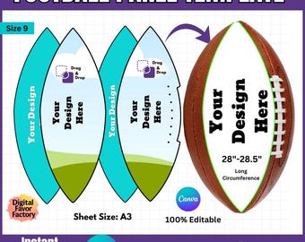 Football Panel Template, Football Ball Leather Blank Template, Photo ...