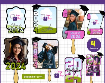 2024 Graduation Fan Template, Custom Paddle Design (digital Download ...