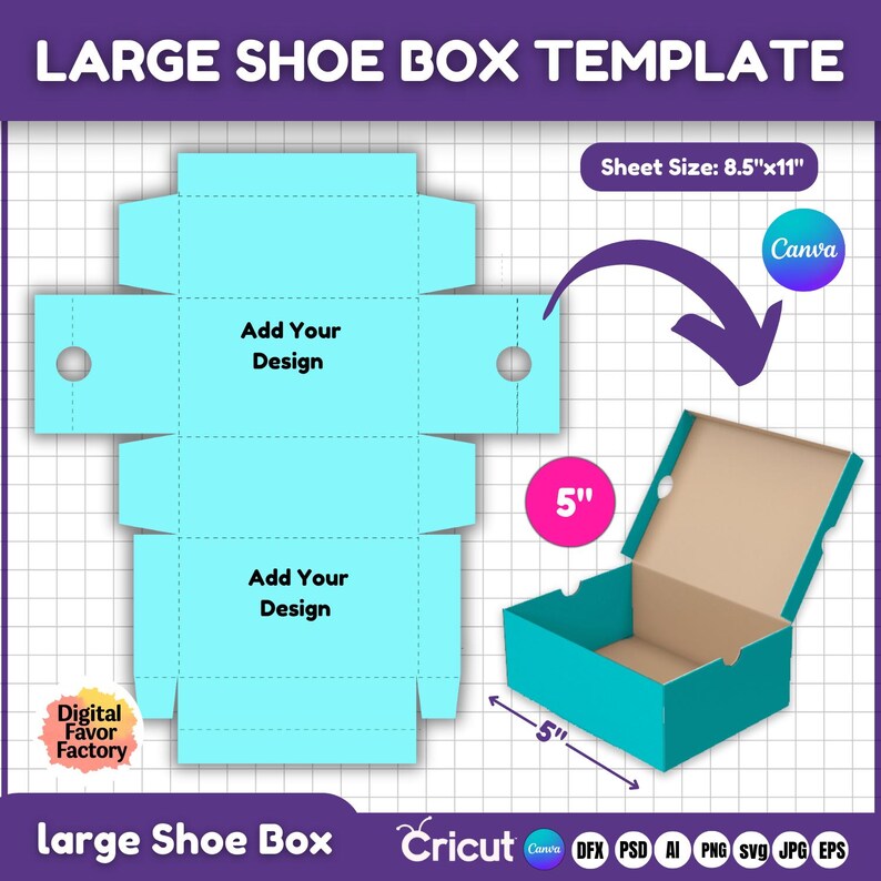 Small Shoe Box Template, Shoe Box Svg, Shoe Box Label, Sneaker Box ...