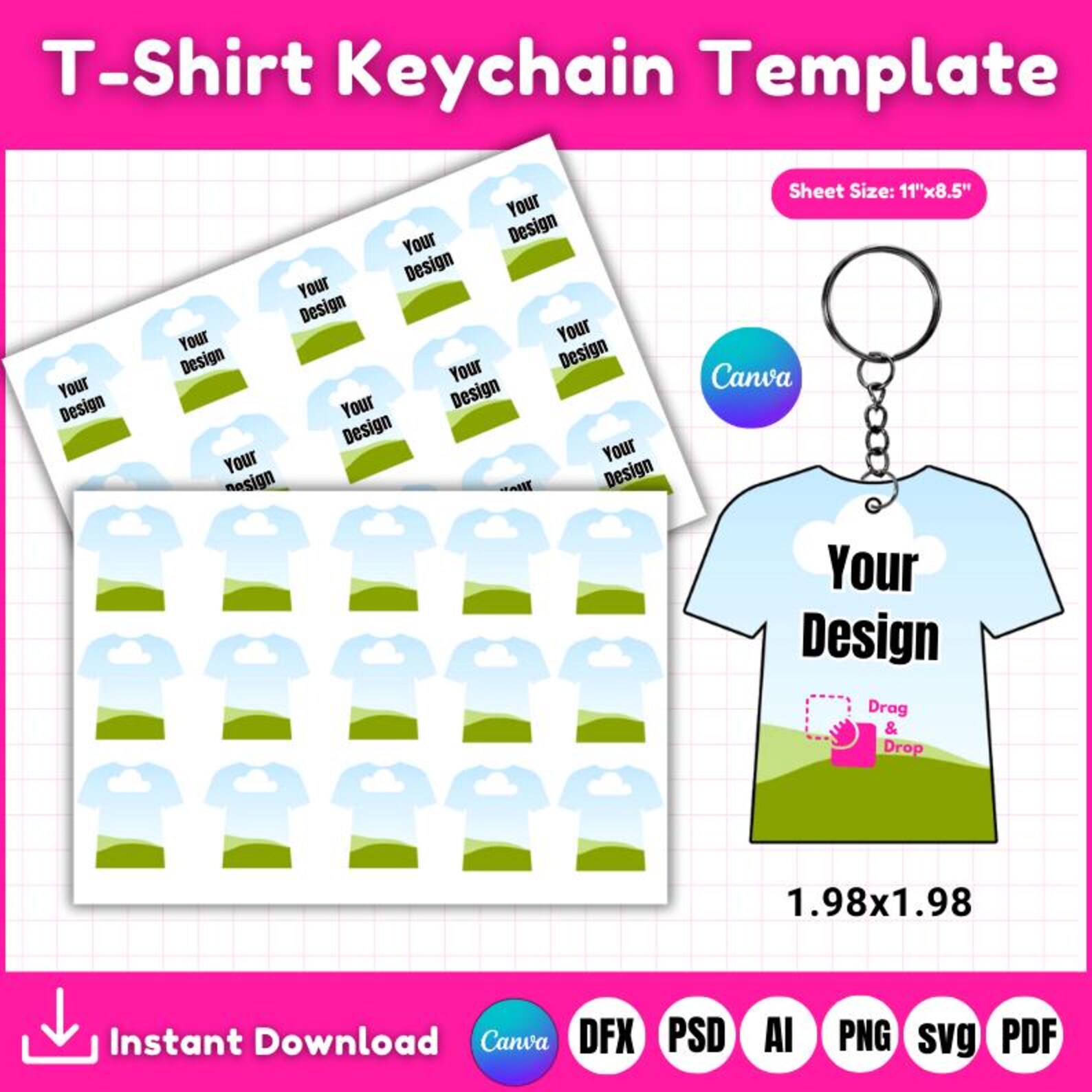 9 Keychain Template, Keychain Earring Template, Earring Keychain ...