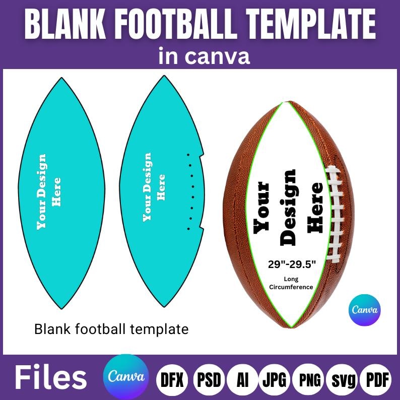 Football Panel Template, DIY Photo Ball Wrap (digital Download) - Etsy