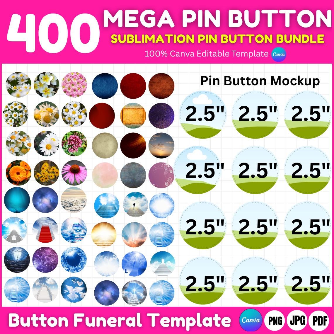 400 in Loving Memory Pin Button, Button Funeral Template, Memorial Pin ...