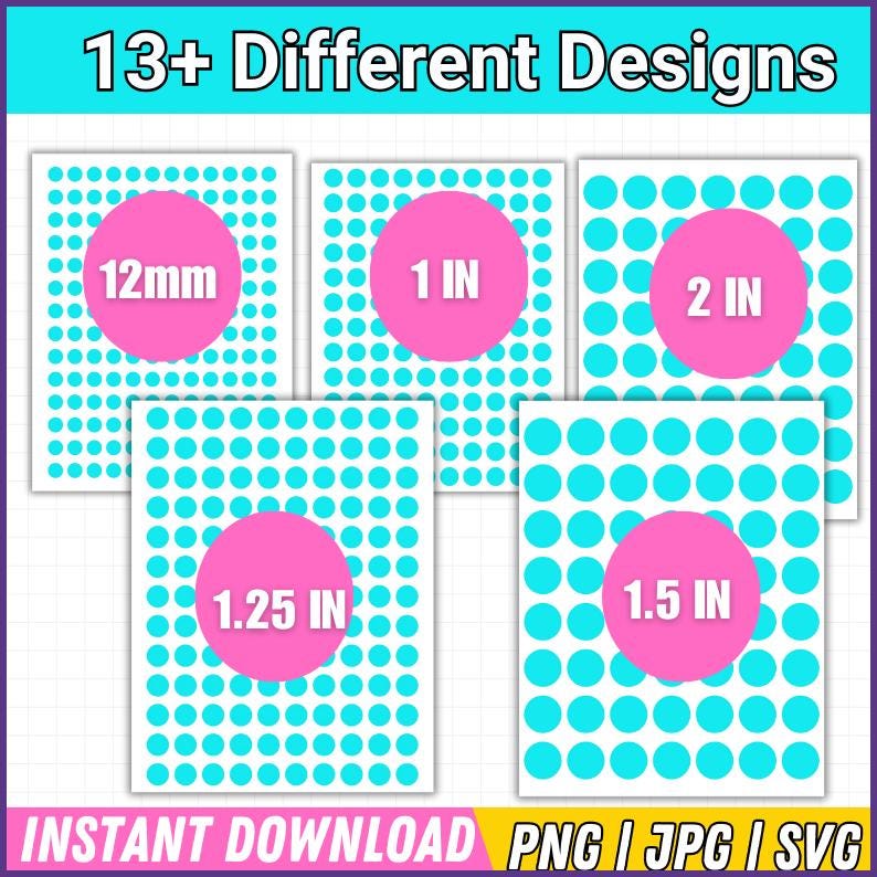 Circle Template Bundle, Circle Sticker, Round Label Template, Canva ...