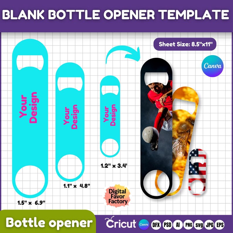 Bottle Opener Template Svg, Bottle Opener Bundle, Beer Bottle Opener Template, Canva Bottle ...