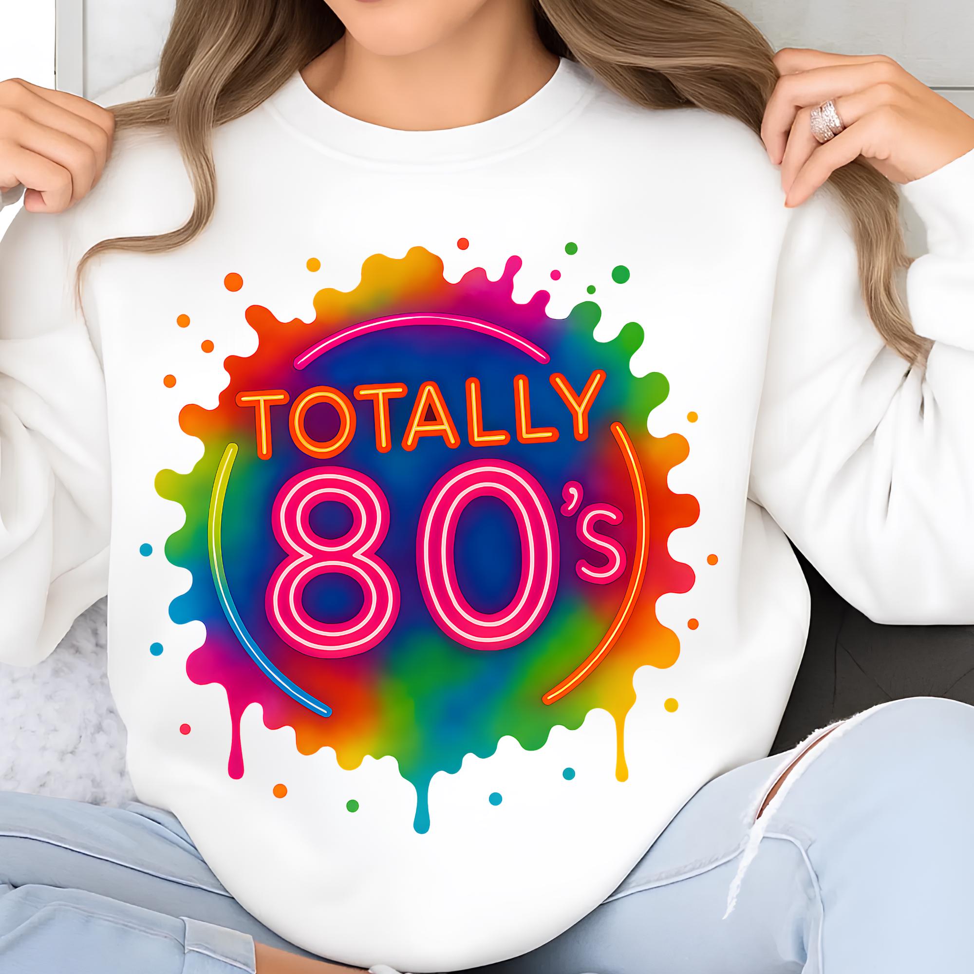 Totally 80's PNG, Sublimation Designs, Vintage 1980, Retro 80's ...