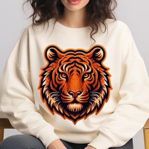 Sparkly Tiger PNG, T-shirt Design, Glitter Tiger Png, Tiger Shirt ...