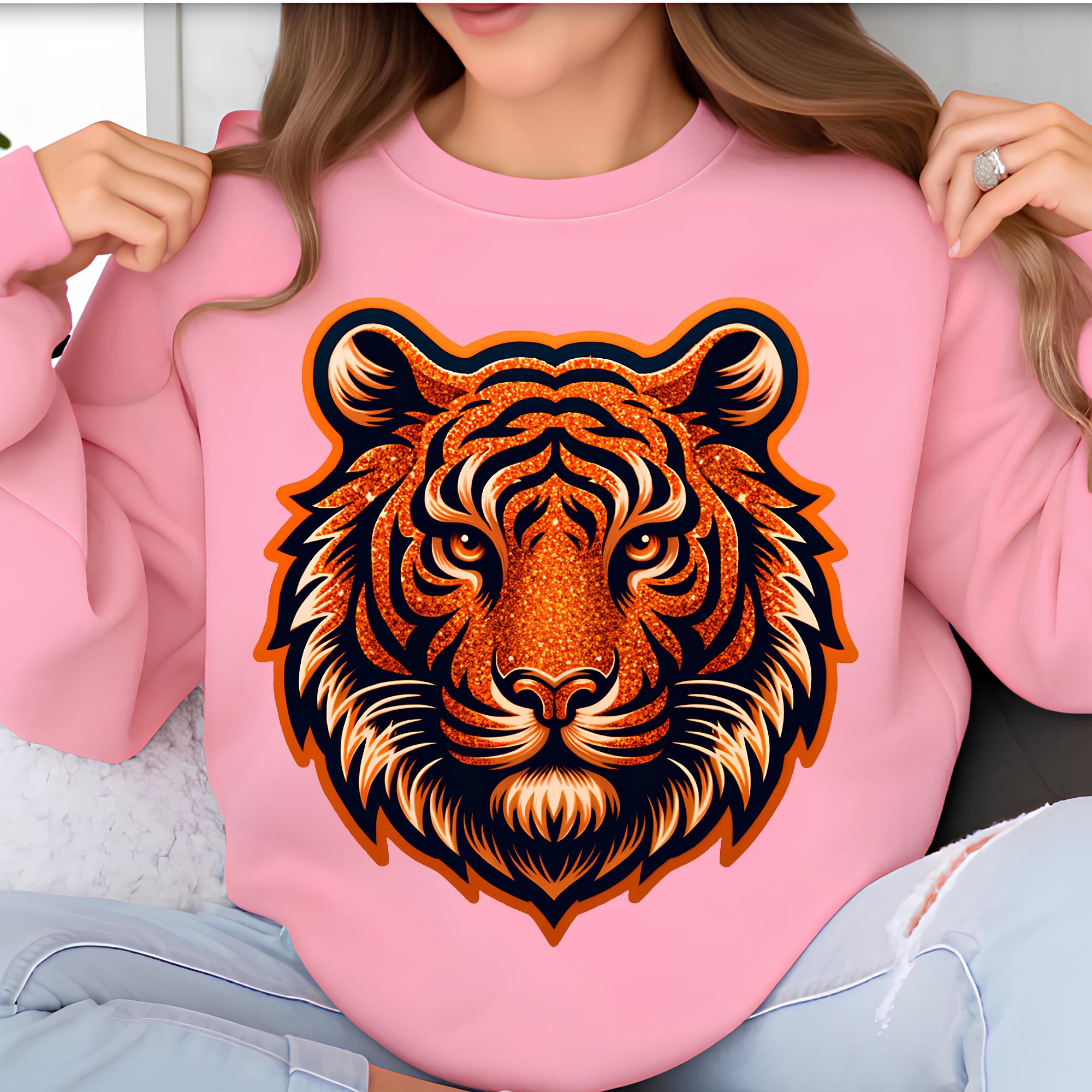 Sparkly Tiger PNG, T-shirt Design, Glitter Tiger Png, Tiger Shirt ...