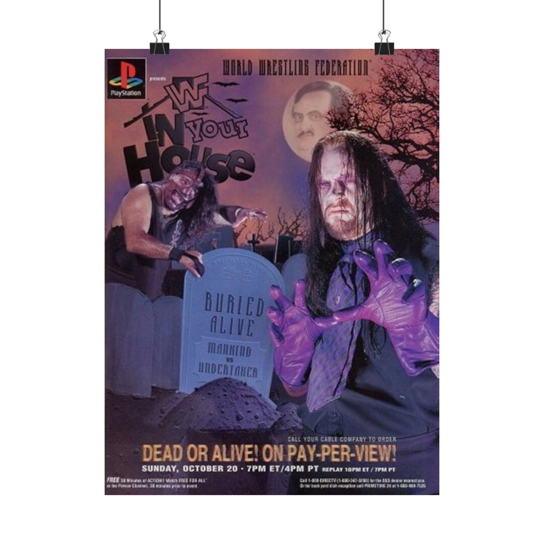 Vintage WWE in Your House: Buried Alive Matte Vertical Poster ...