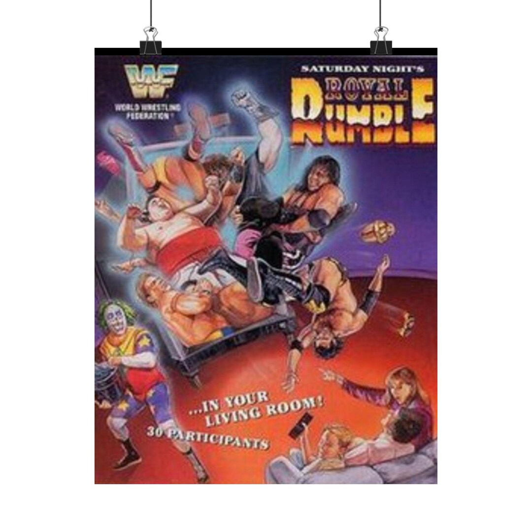WWF Royal Rumble 1994 Retro Vintage Matte Vertical Poster, Wrestling ...