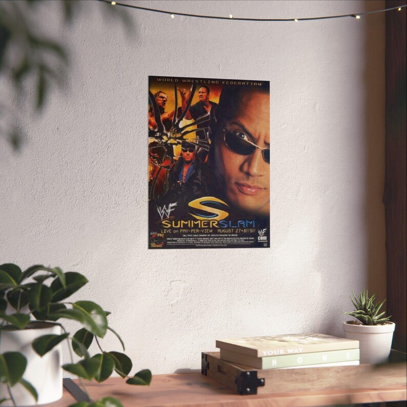 WWE Summerslam 2000 Retro Vintage Poster, Vertical Posters, Matte ...