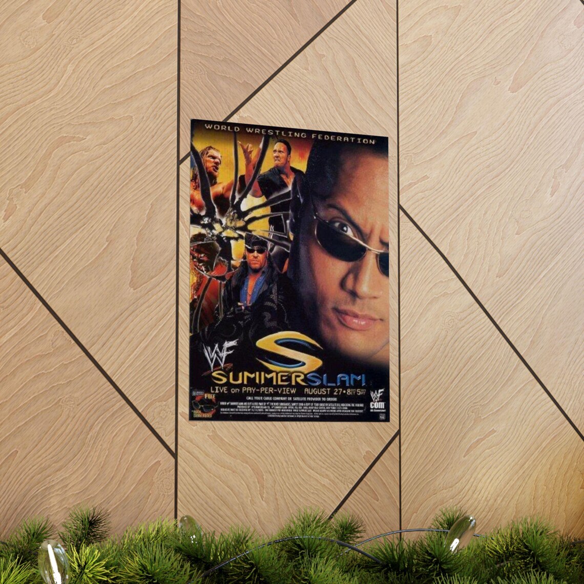 WWE Summerslam 2000 Retro Vintage Poster, Vertical Posters, Matte ...