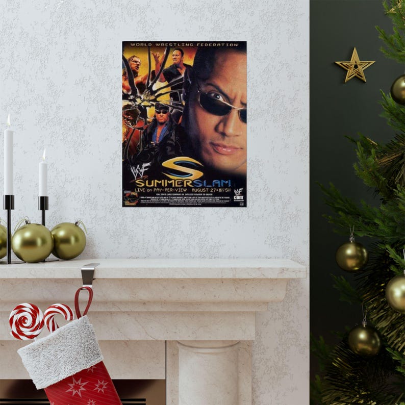 WWE Summerslam 2000 Retro Vintage Poster, Vertical Posters, Matte ...