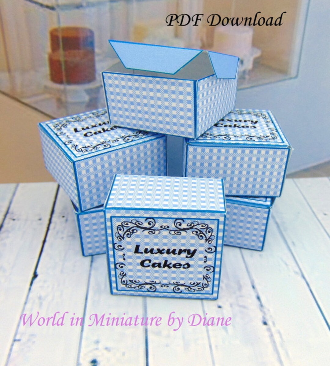 1:12 Cake Boxes, Dollhouse Digital Download, PDF Cake Boxes Dollhouse ...