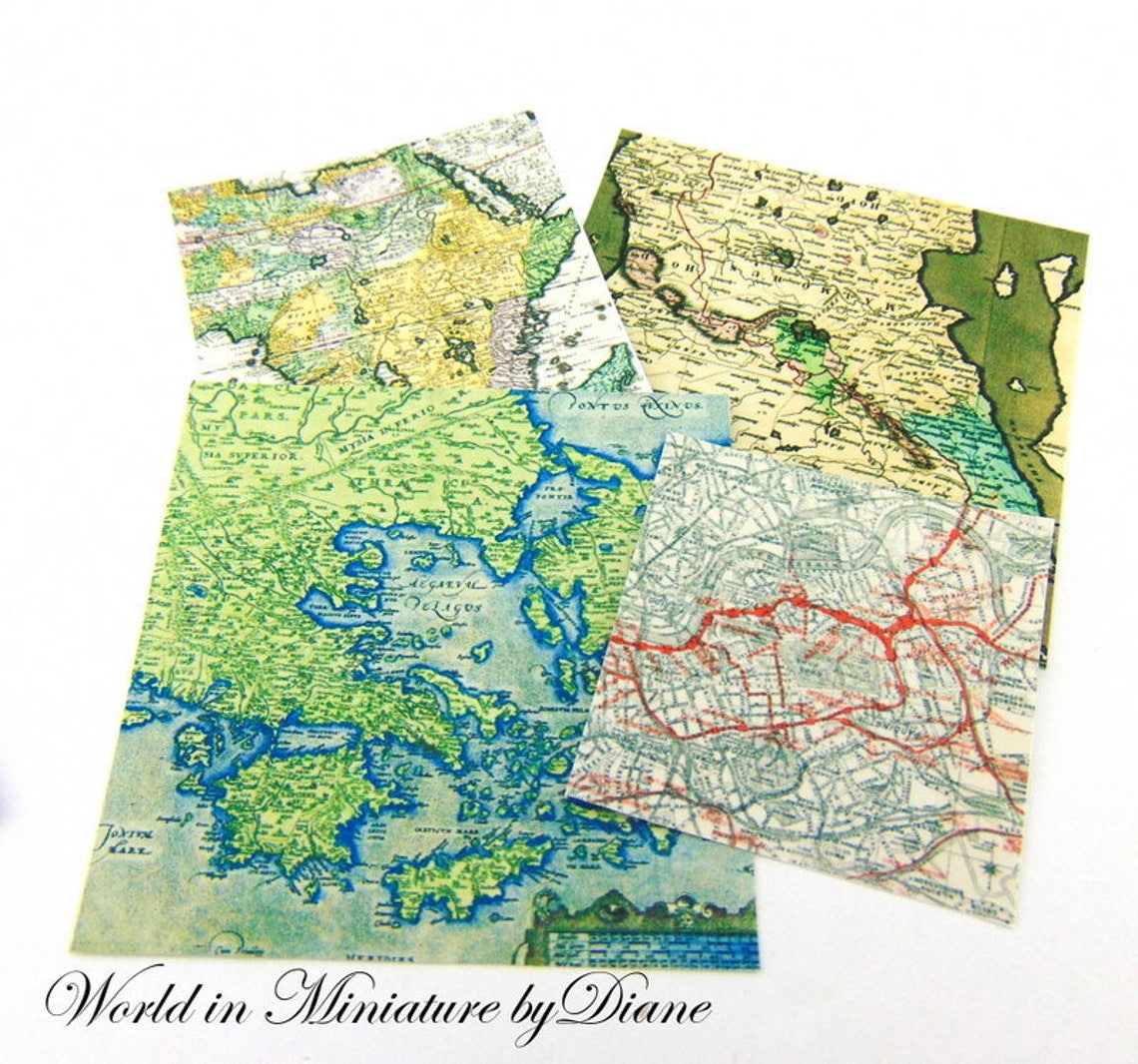 PDF Dollhouse Maps, 1:12 Old Maps Digital Download, Dollhouse Maps ...