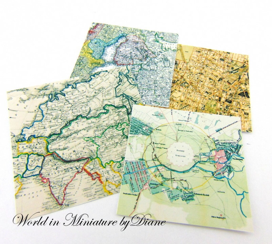 PDF Dollhouse Maps, 1:12 Old Maps Digital Download, Dollhouse Maps ...