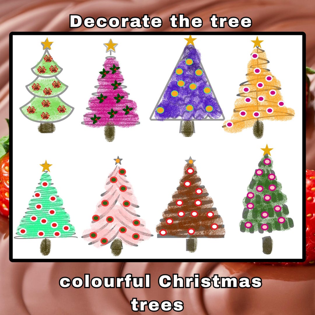 Kids Christmas Tree Decorating Activity Sheet, Colorful Fun Art ...