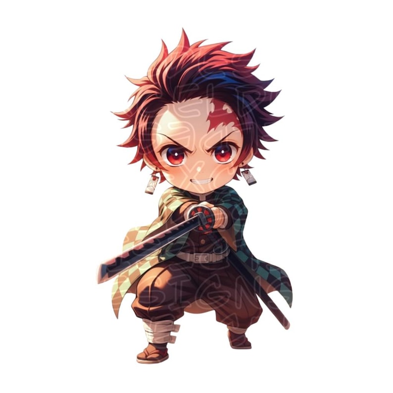 Tanjiro Kamado Demon Slayer Chibi PNG and SVG Bundle (digital Download ...